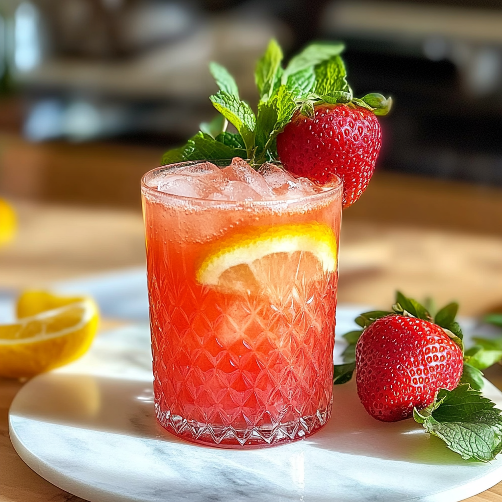 Refreshing Springtime Strawberry Sipper Mocktail Recipe